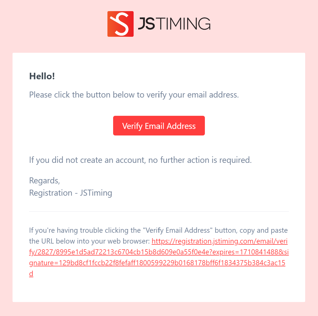 Registration - JSTiming